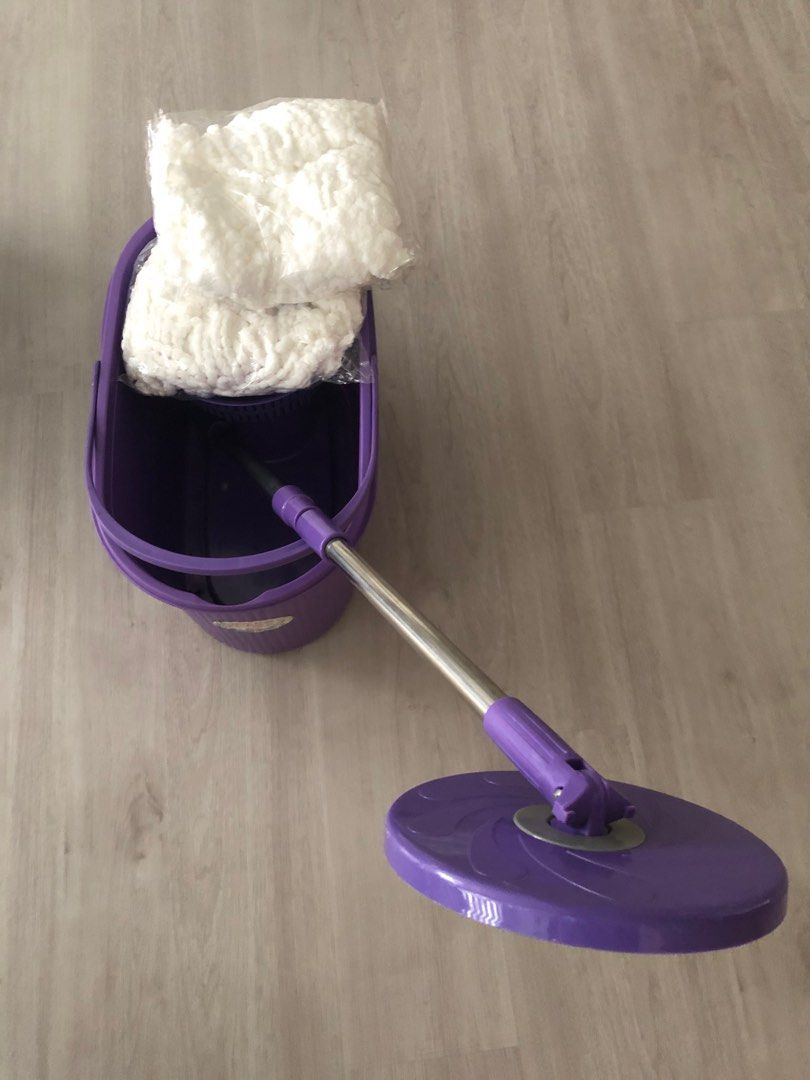 Hand press mop with 2 brand new refill, Furniture & Home Living ...