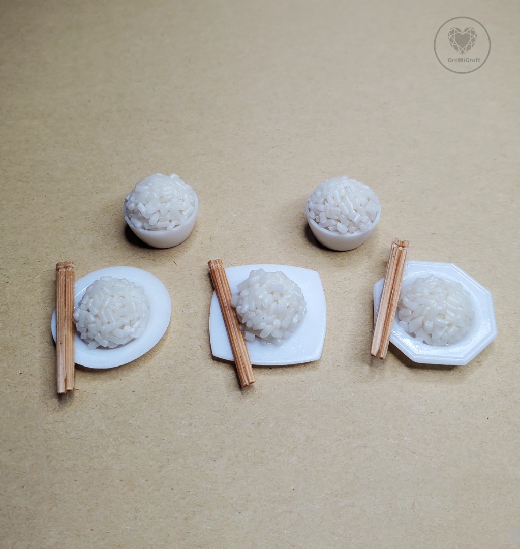 Handmade Miniature Plain White Rice, Hobbies & Toys, Stationery & Craft ...