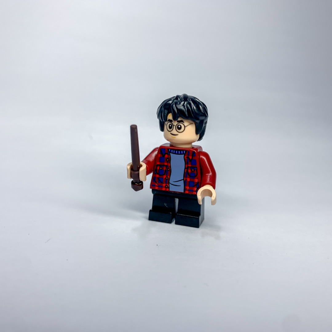 Lego Harry Potter, Dark Red Plaid Flannel Shirt, Black Short Legs hp233 ...