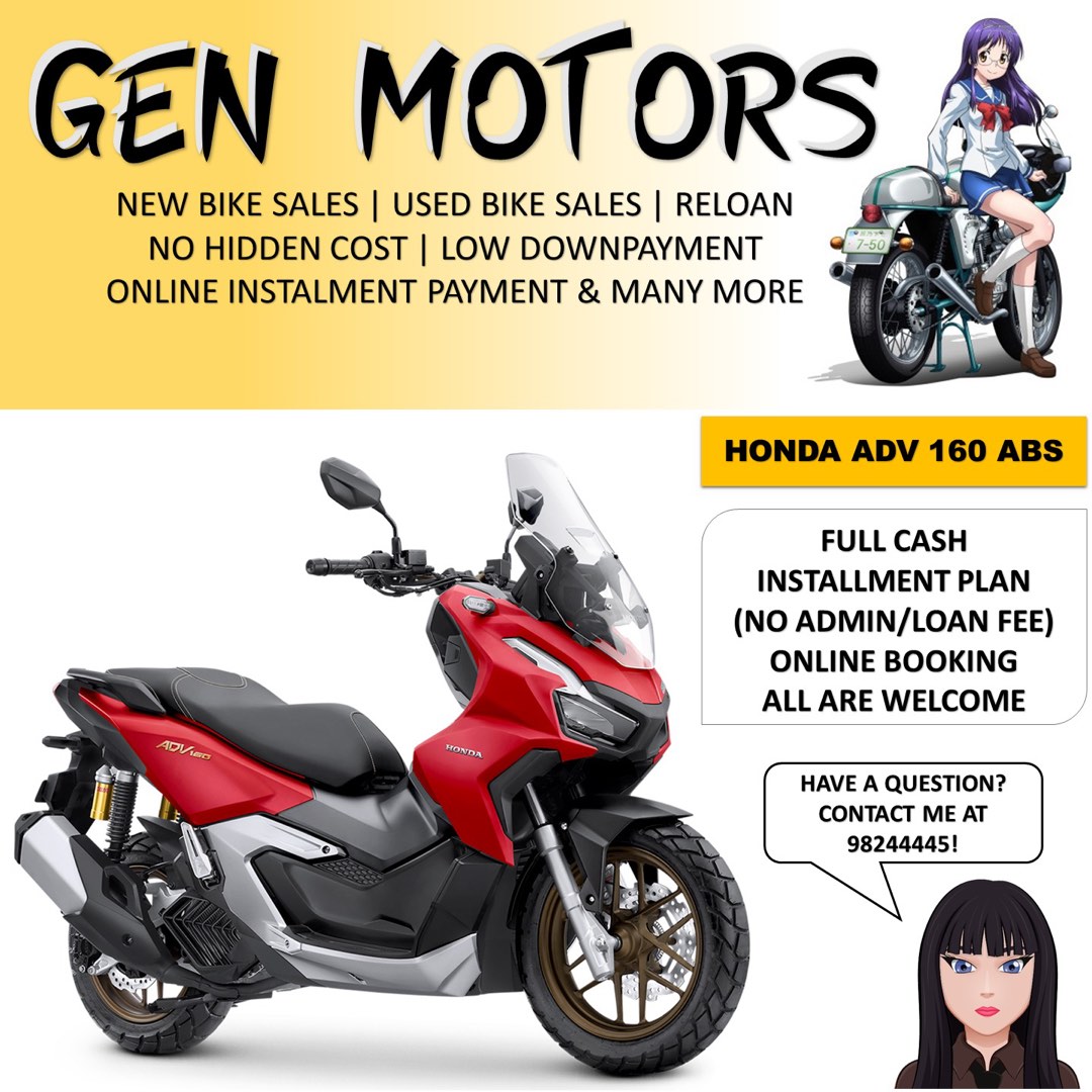 Honda Adv 160 ABS, Motorcycles, Motorcycles for Sale, Class 2B on Carousell