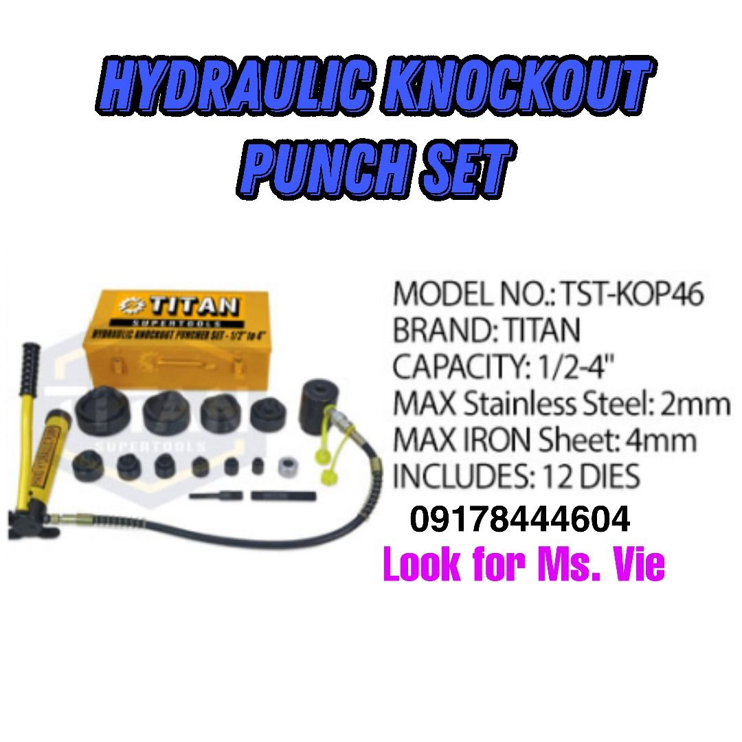 HYDRAULIC KNOCKOUT PUNCH SET, Commercial & Industrial, Industrial ...