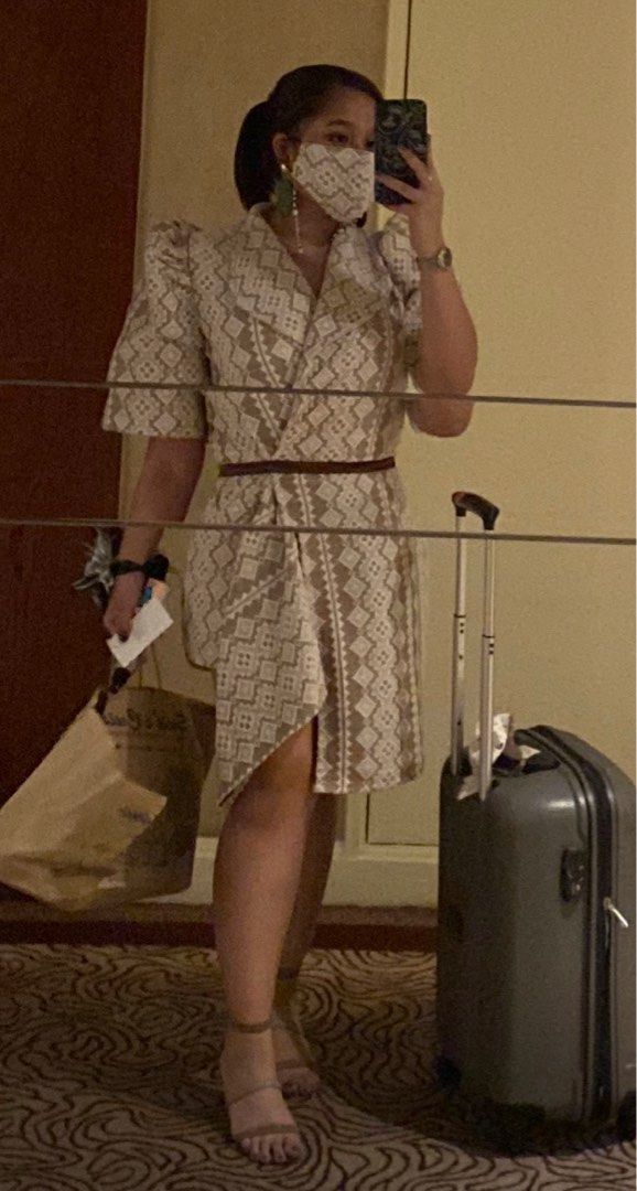 Inabel Weave Modern Filipiniana Dress, Women's Fashion, Dresses & Sets ...