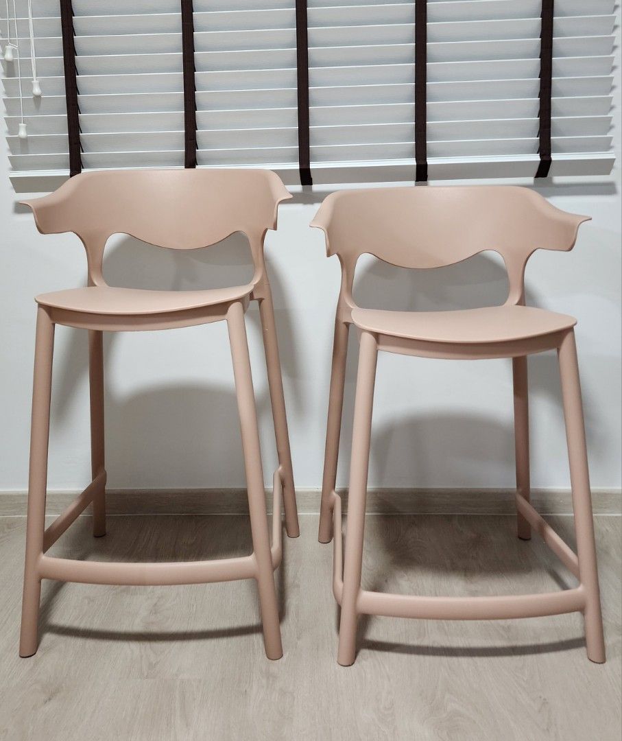 INSTOCK Dusky Nude Pink Stackable High Chair 55cm 60cm Seat Height ...