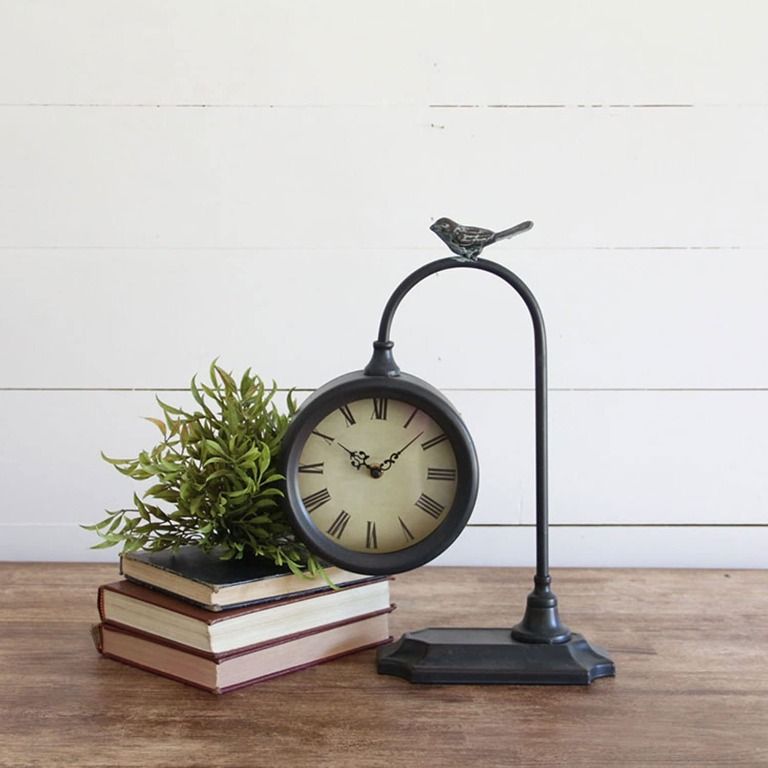 ~instock~ Foreside Home & Garden Bird Metal Battery Operated Table ...