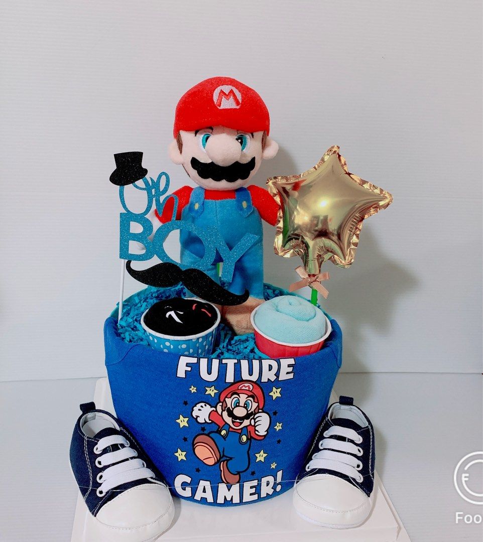 Instock! Mario Diaper Cake, Babies & Kids, Bathing & Changing, Diapers ...