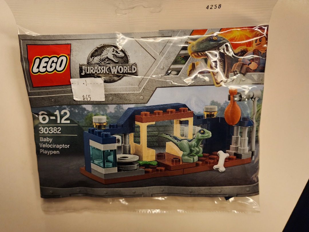 LEGO Jurassic World 30382 Baby Velociraptor Playpen, 興趣及遊戲, 玩具 & 遊戲類 ...