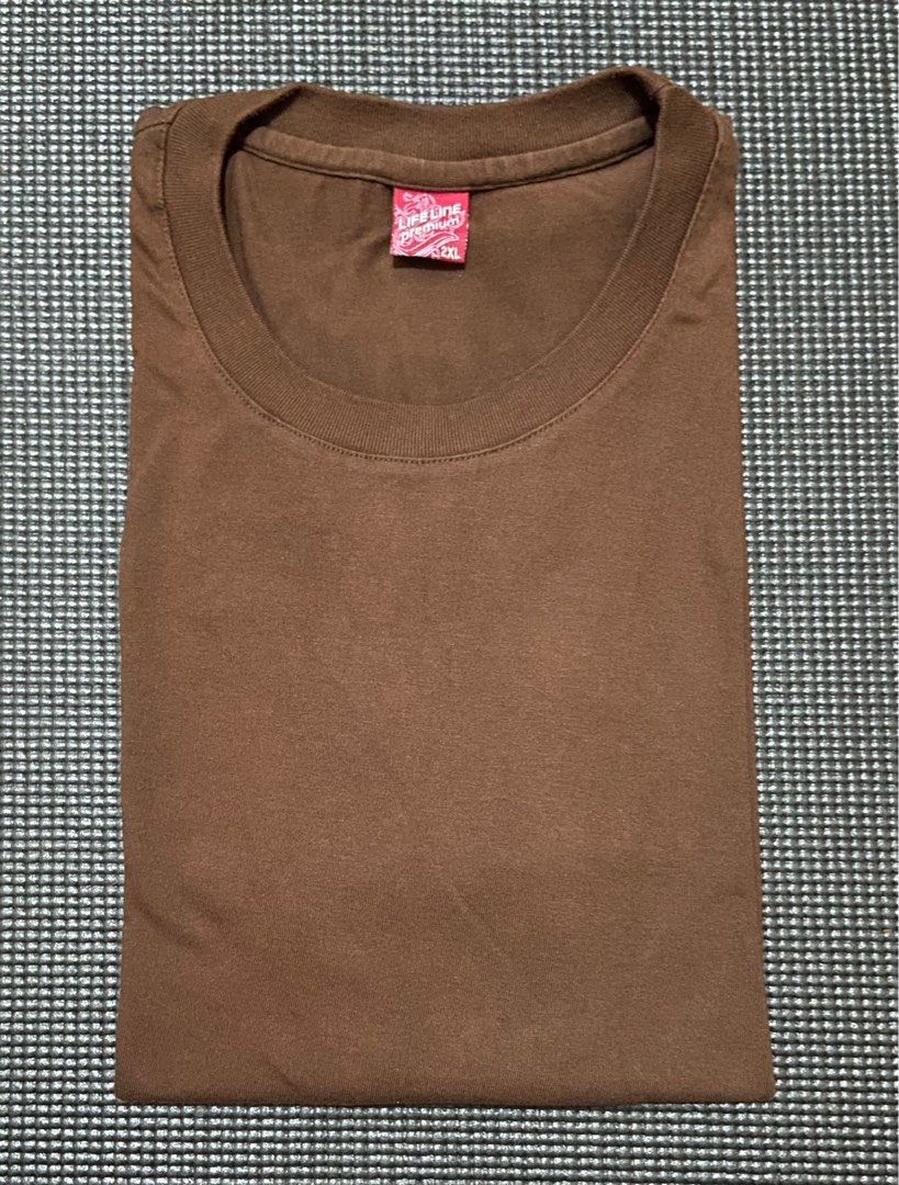 LIFELINE CHOCO BROWN PLAIN SHIRT, Men's Fashion, Tops & Sets, Tshirts ...