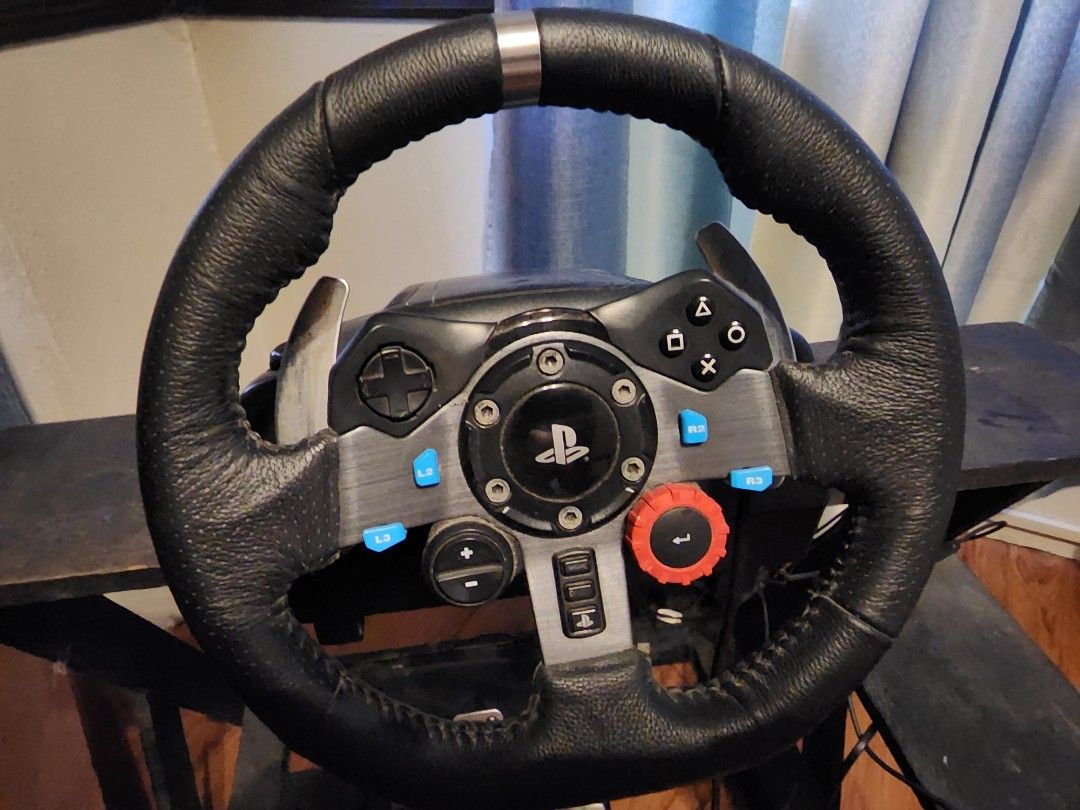 Logitech G29 Racing Wheel w/ Manual Shifter and homemade wheel stand ...