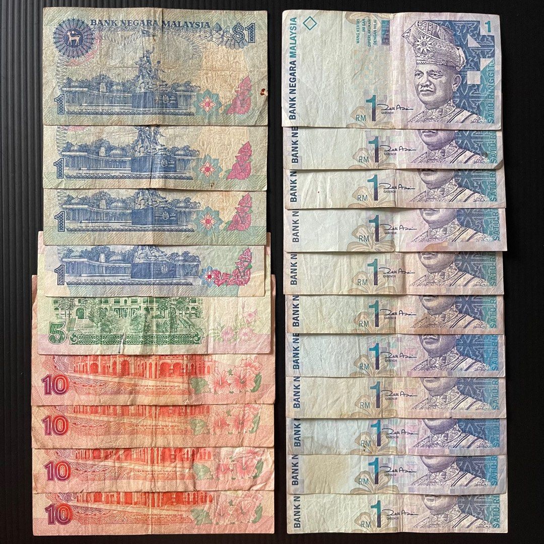 LOT MALAYSIA 1 5 10 RINGGIT X 20 PIECES CIRCULATED (FV RM60), Hobbies ...