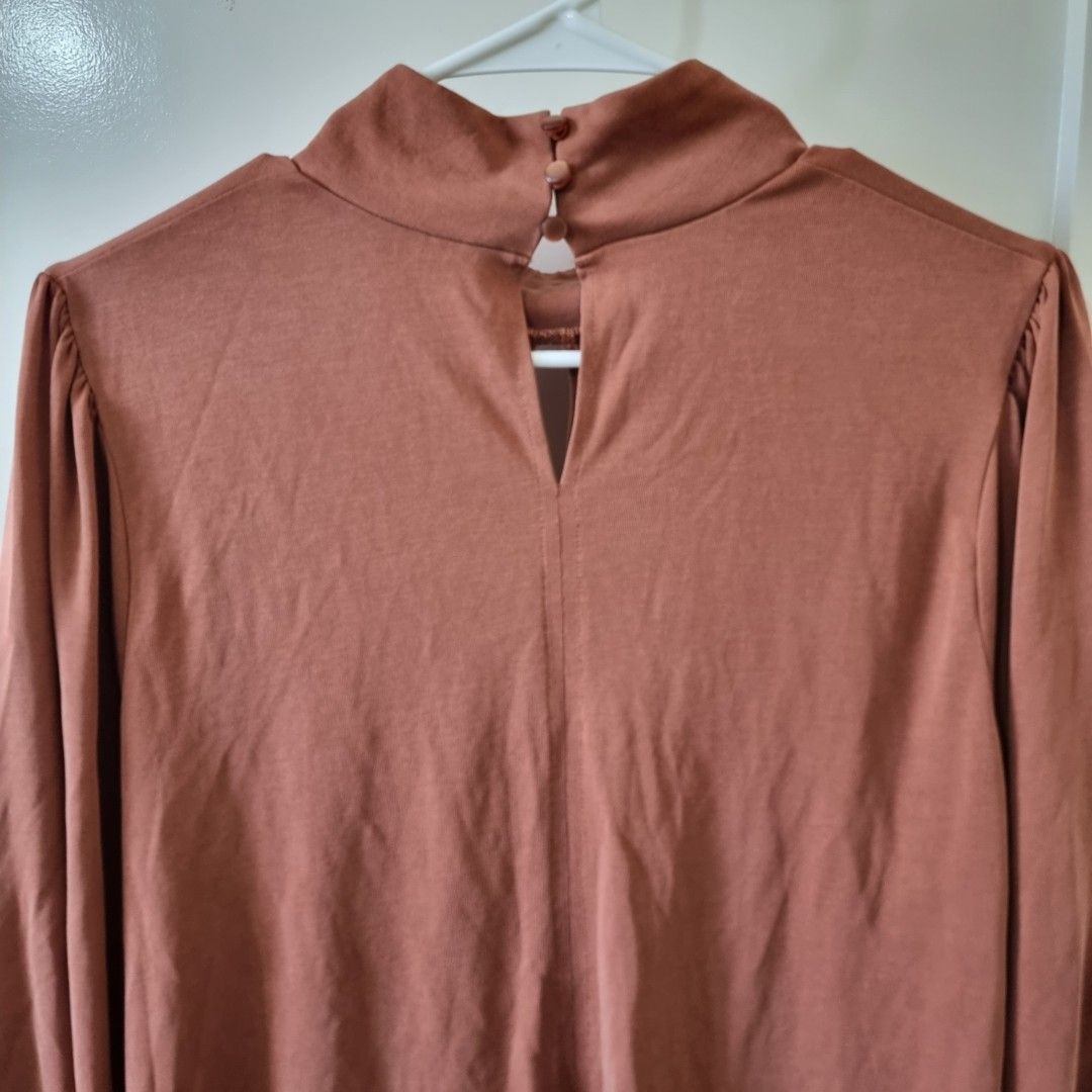 Marks and Spencer Rust-Colored Top (PRETTY!), Women's Fashion, Tops ...