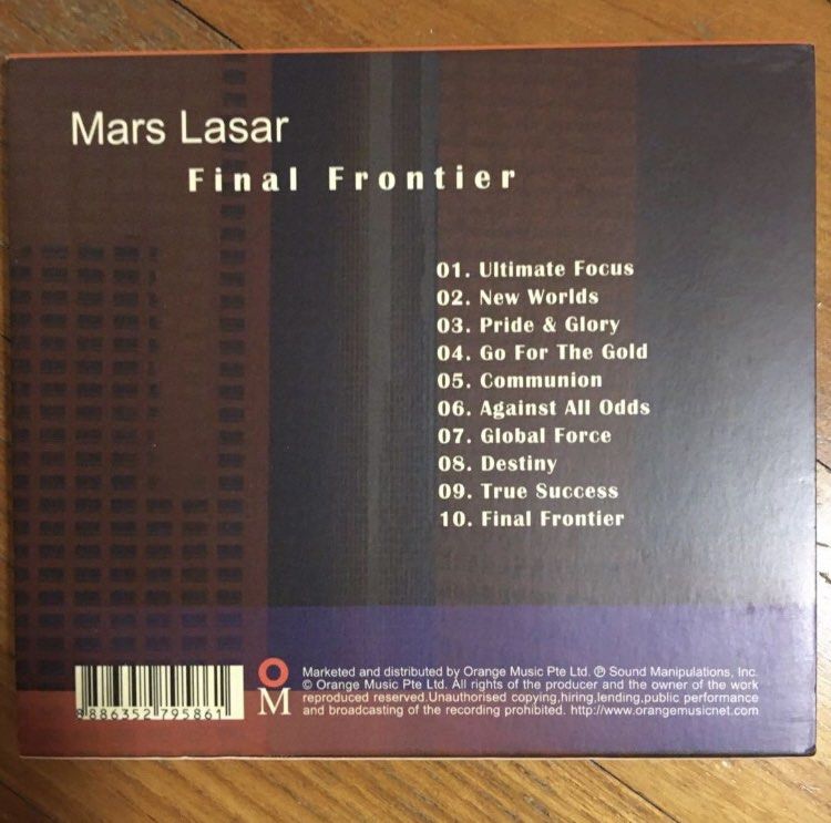 Mars Lasar - Final Frontier ( CD ), Hobbies & Toys, Music & Media, CDs & DVDs on Carousell