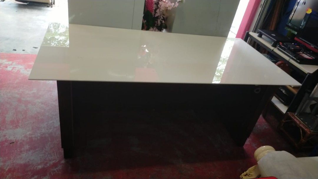 Meja ofis marble, Furniture & Home Living, Furniture, Other Home ...