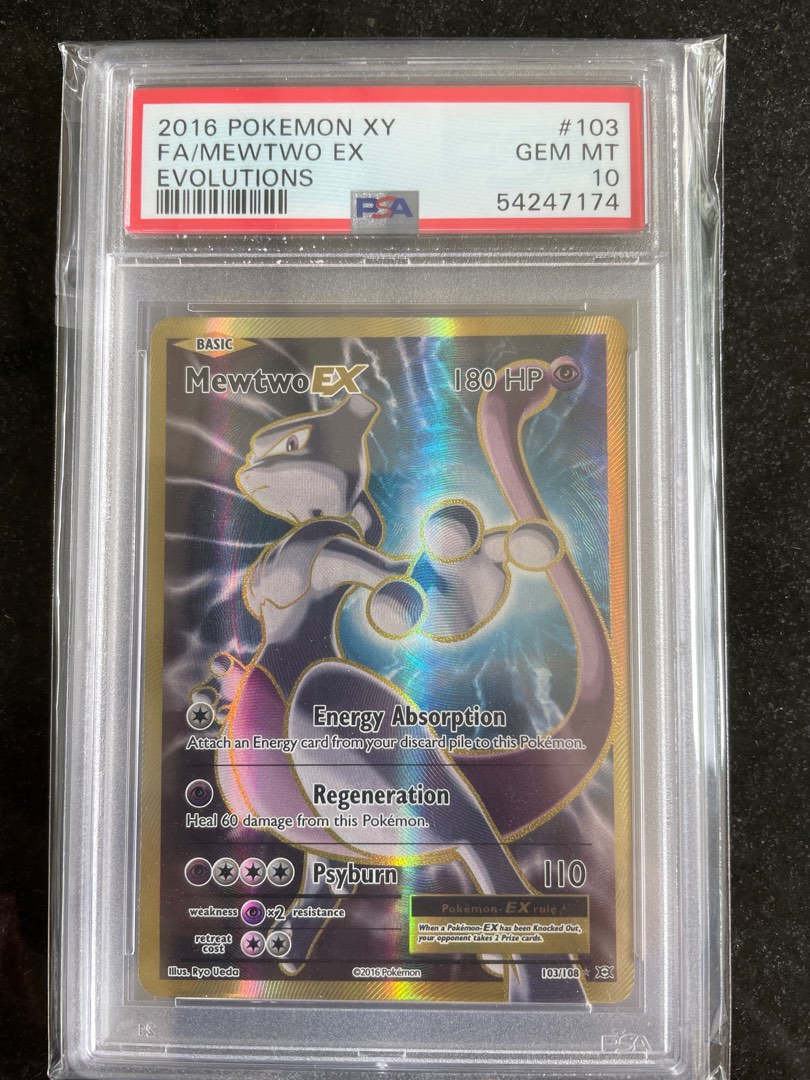 Mewtwo FA ex evolutions psa 10, Hobbies & Toys, Toys & Games on Carousell