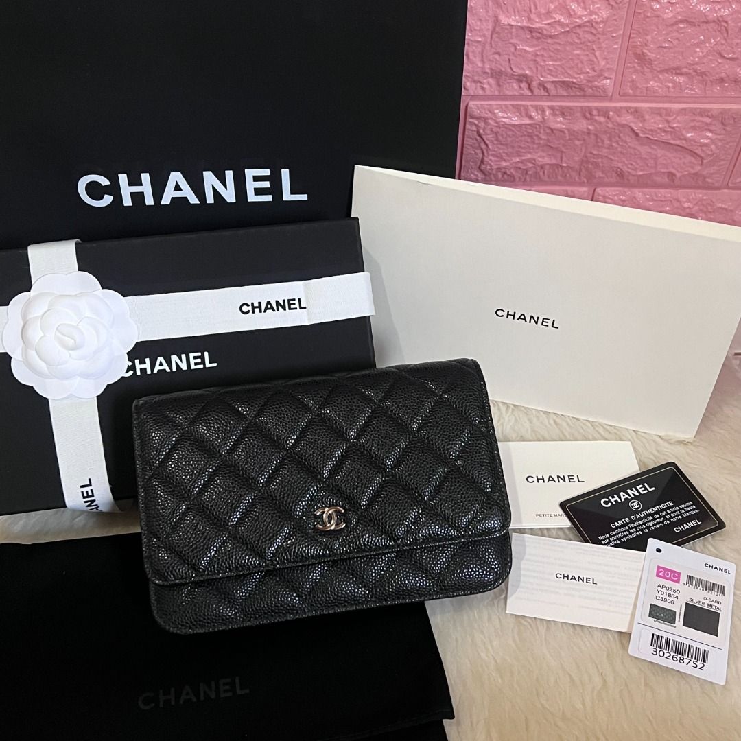Microchip Chanel WOC Caviar SHW, Luxury, Bags & Wallets on Carousell