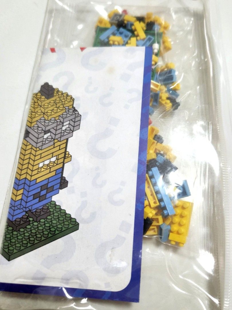 Minion LOZ mini logo block brick, Hobbies & Toys, Toys & Games on Carousell