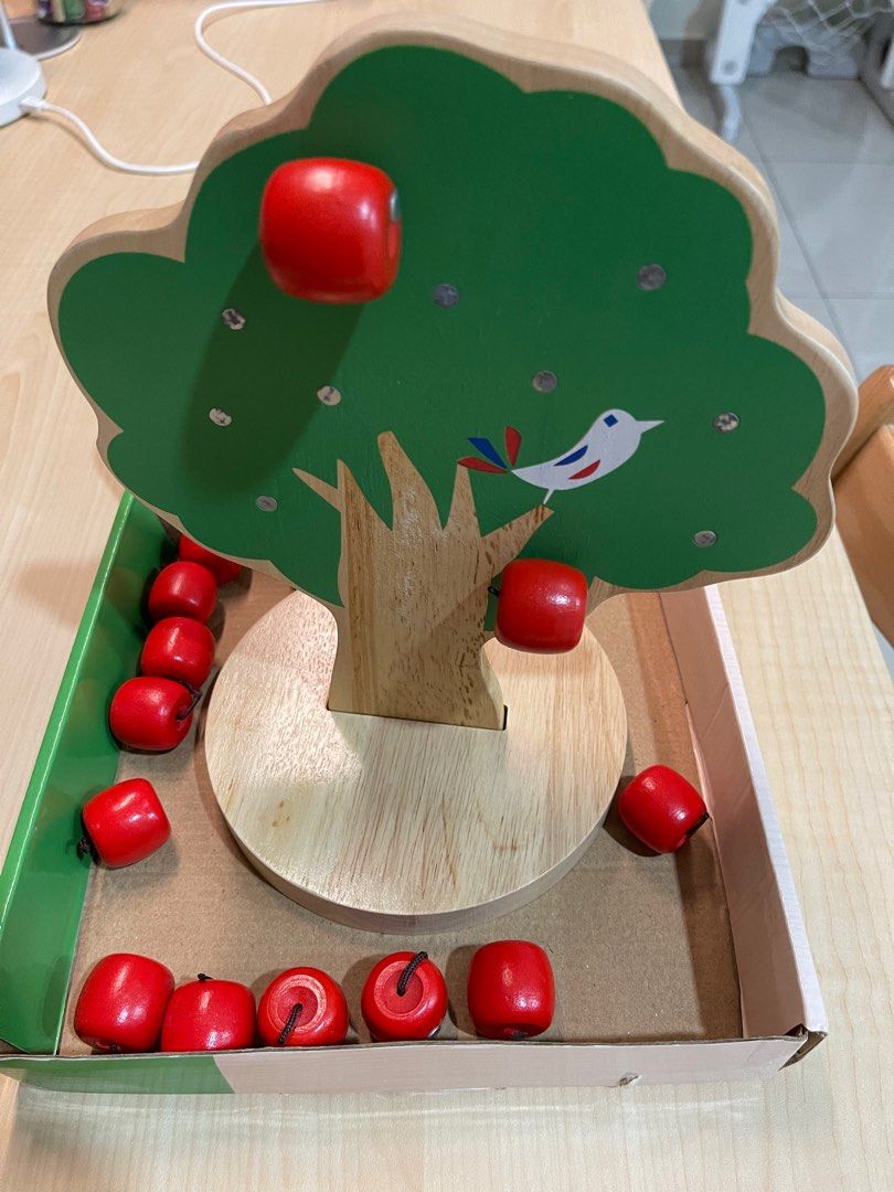 Montessori Wooden Apple Toy, Hobbies & Toys, Toys & Games on Carousell