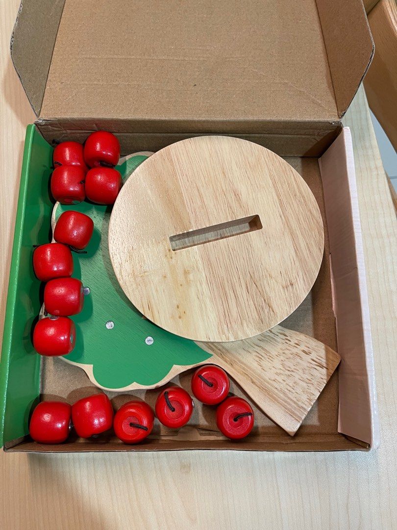 Montessori Wooden Apple Toy, Hobbies & Toys, Toys & Games on Carousell