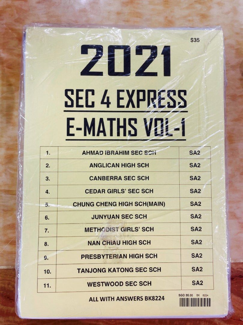 O level E-Maths Past Year Papers 2021, Hobbies & Toys, Books ...