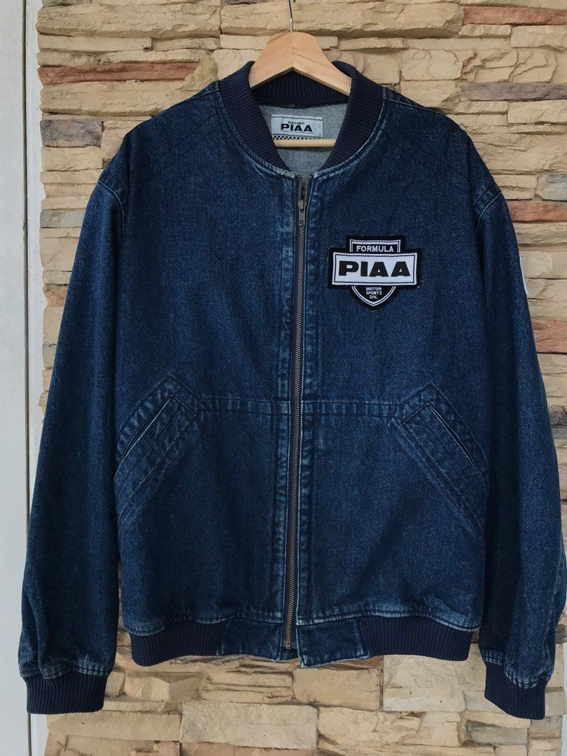PIAA Racing Formula Motor Sport Denim Bomber Jacket, Men's Fashion ...