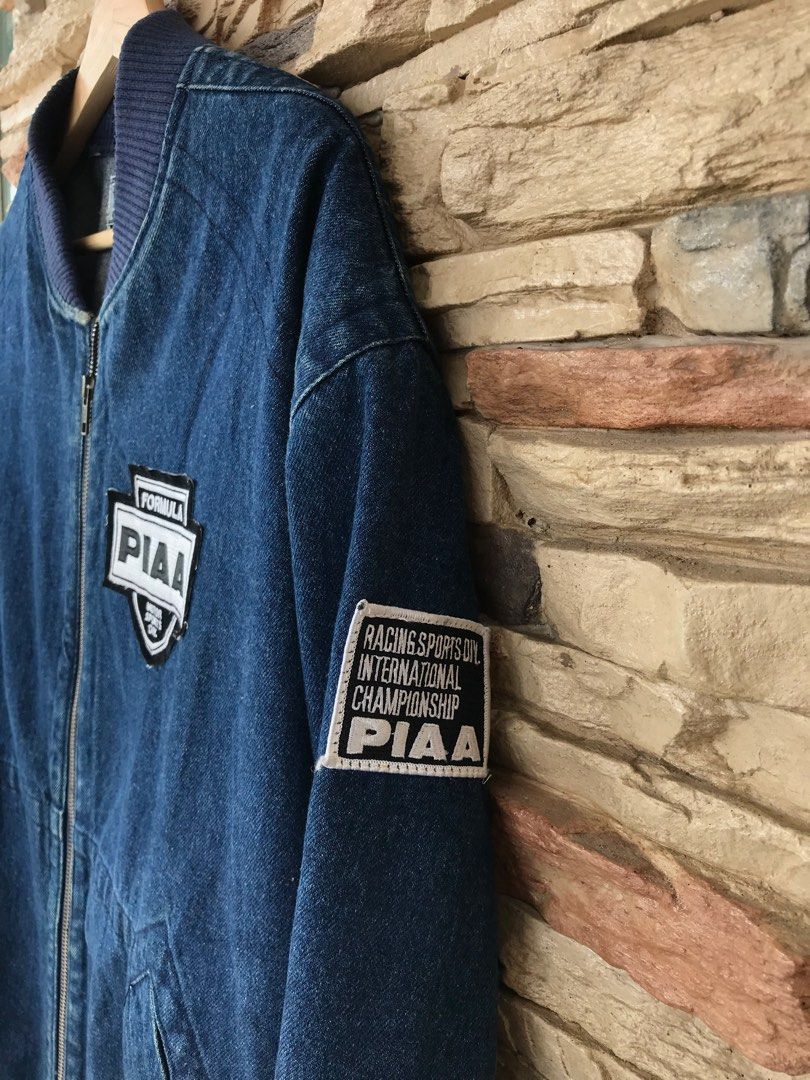 PIAA Racing Formula Motor Sport Denim Bomber Jacket, Men's Fashion ...