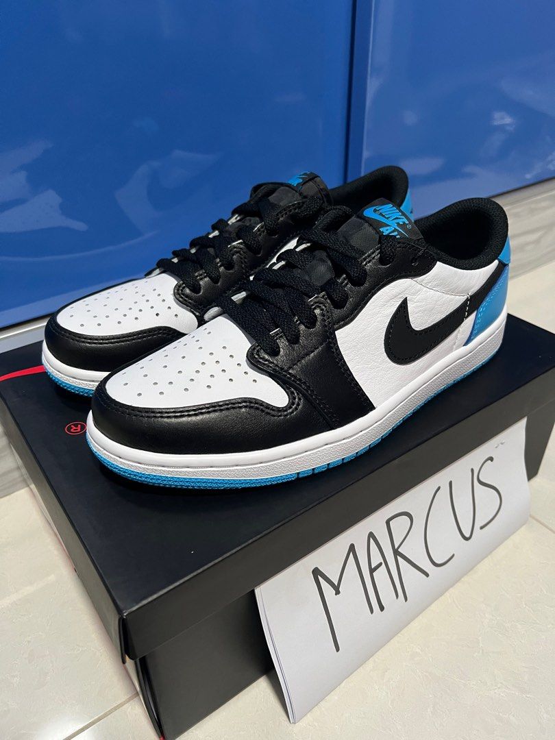 Powder Blue/UNC Air Jordan 1 low OG, Men's Fashion, Footwear, Sneakers ...