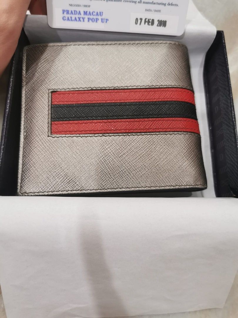 Prada men bi-fold wallet, Luxury, Bags & Wallets on Carousell