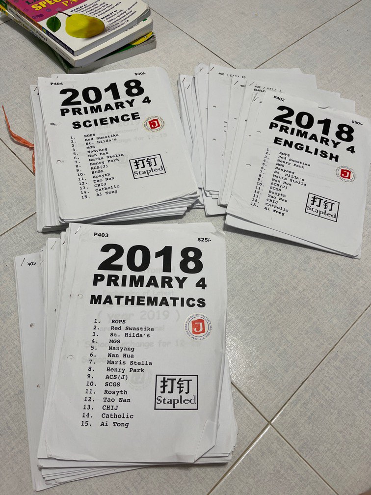 Primary 4 Math, Science, English School Test Papers, Hobbies & Toys ...