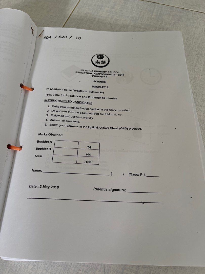 Primary 4 Math, Science, English School Test Papers, Hobbies & Toys ...