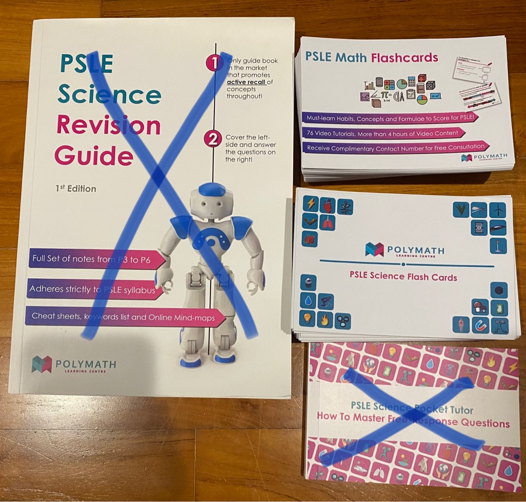 PSLE science and maths guide book/ flashcards, Hobbies & Toys, Books ...