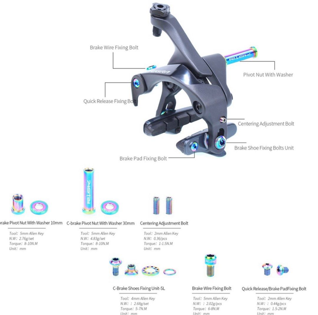 Risk UTR8000 Titanium Screw Set, Sports Equipment, Bicycles & Parts ...