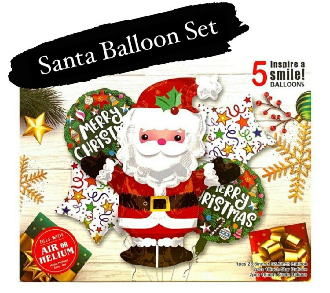 Santa Balloon Set, Hobbies & Toys, Stationary & Craft, Occasions ...
