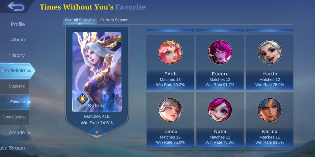 Selling ML account (Selena Main), Video Gaming, Gaming Accessories, In ...