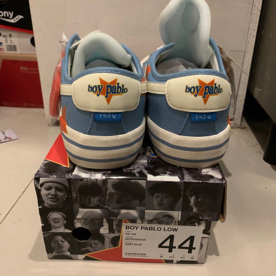 Sepatu Compass Blue Boy Pablo Size 44, Fesyen Pria, Sepatu , Sneakers ...