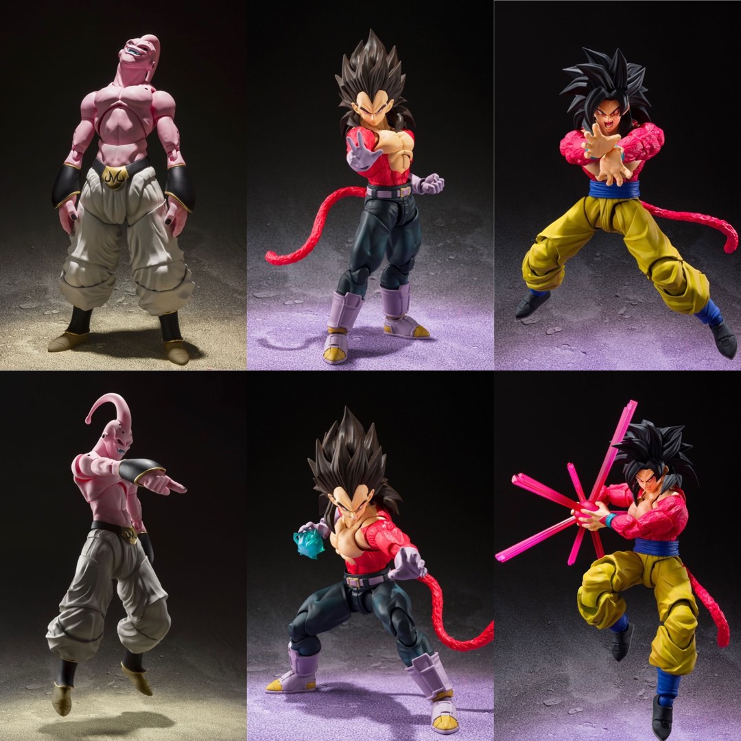 S.H.Figuarts SHF Majin Boo (Evil), SHF Vegeta Super Saiyan 4, SHF Son ...