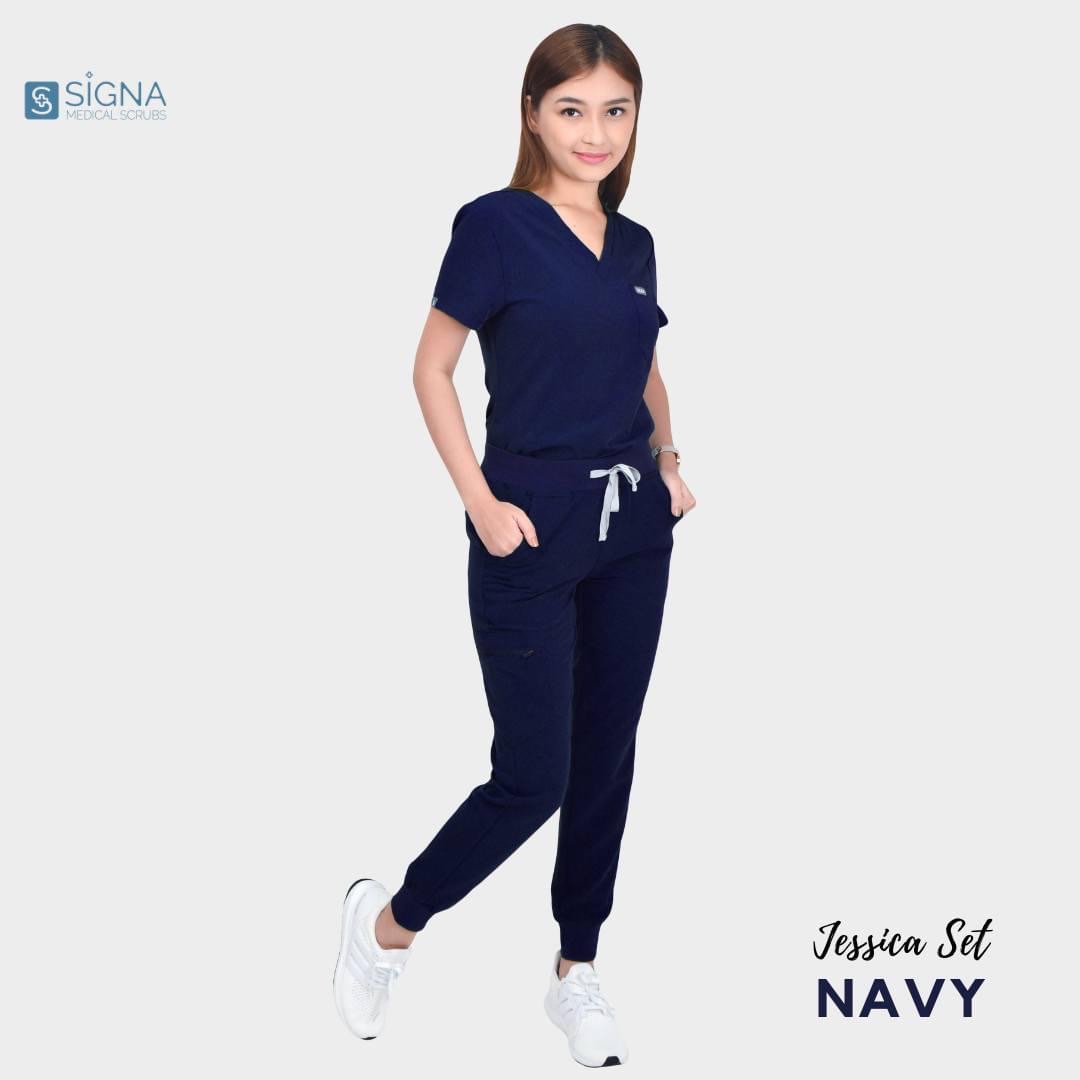Signa Medical Scrubs Navy Medium, Women's Fashion, Activewear on Carousell