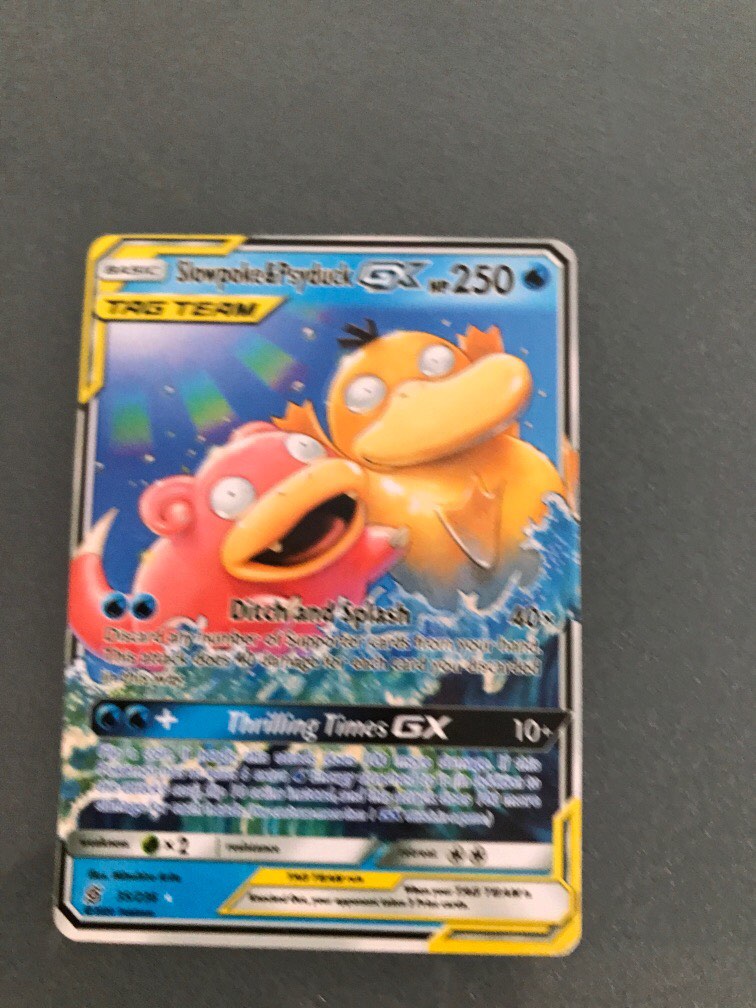 Slowpoke and Psyduck Tag Team Pokemon Card, Hobbies & Toys, Toys ...
