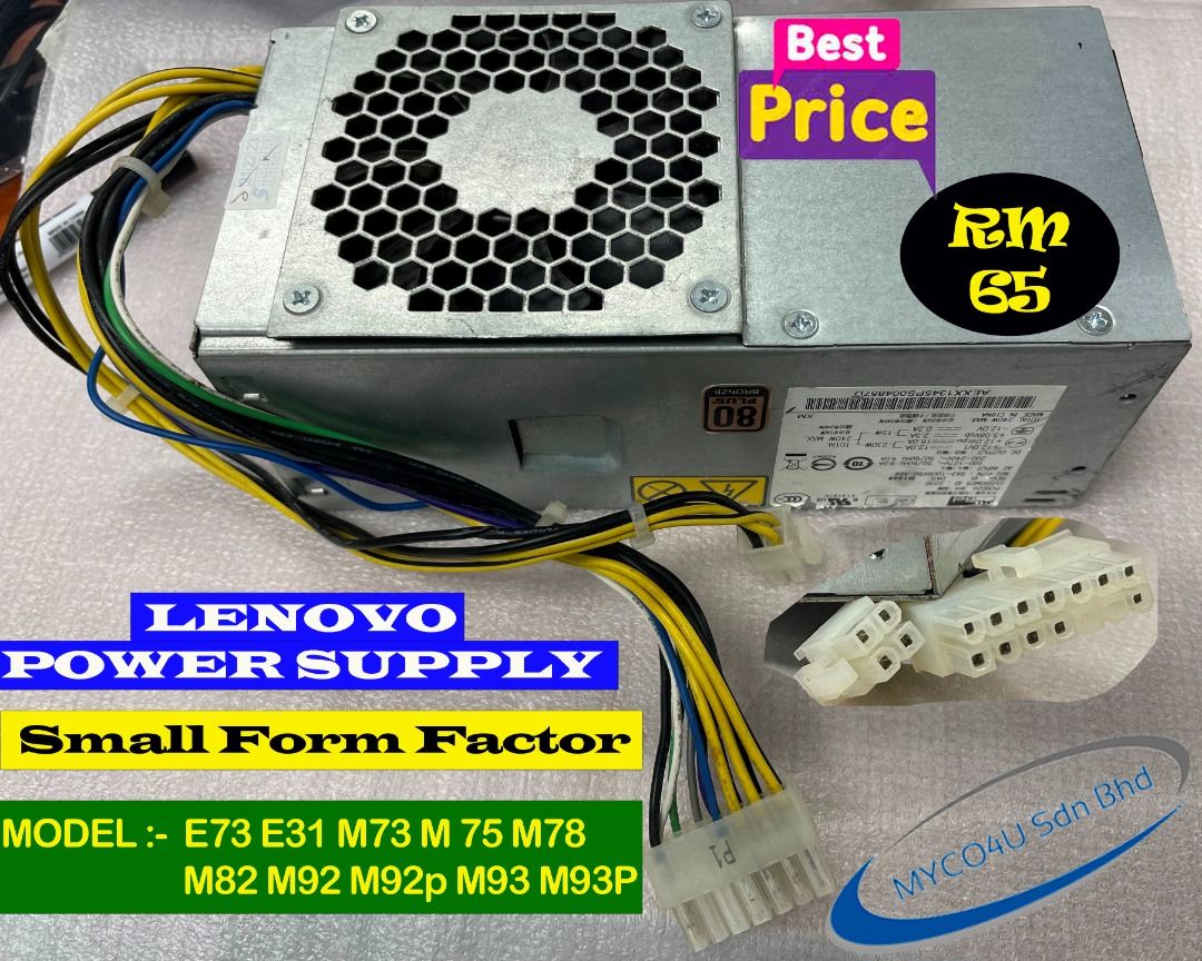 SMALL FORM FACTOR Power Supply for LENOVO E73 E31 M73 M 75 M78 M 82 M92 ...
