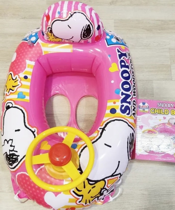 Snoopy Inflatable Child Boat with steering, Hobbies & Toys, Toys ...