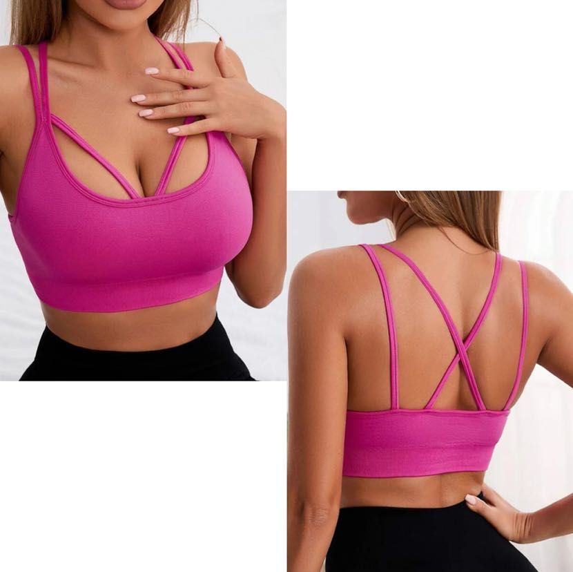 Sports Bra Neon Pink Halter Mens Fashion Activewear On Carousell