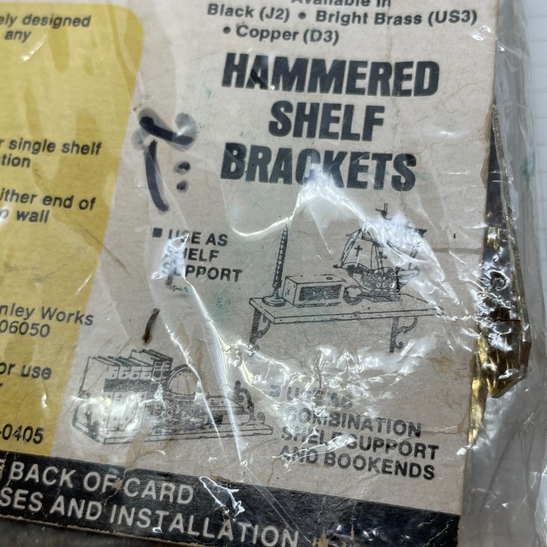 Stanley Hammered Shelf Brackets Made in USA, Furniture & Home Living ...