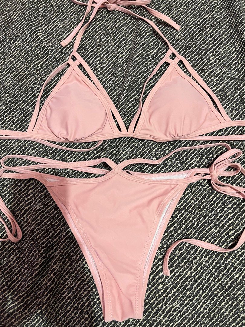 String nude pink bikini, Women's Fashion, Swimwear, Bikinis & Swimsuits ...