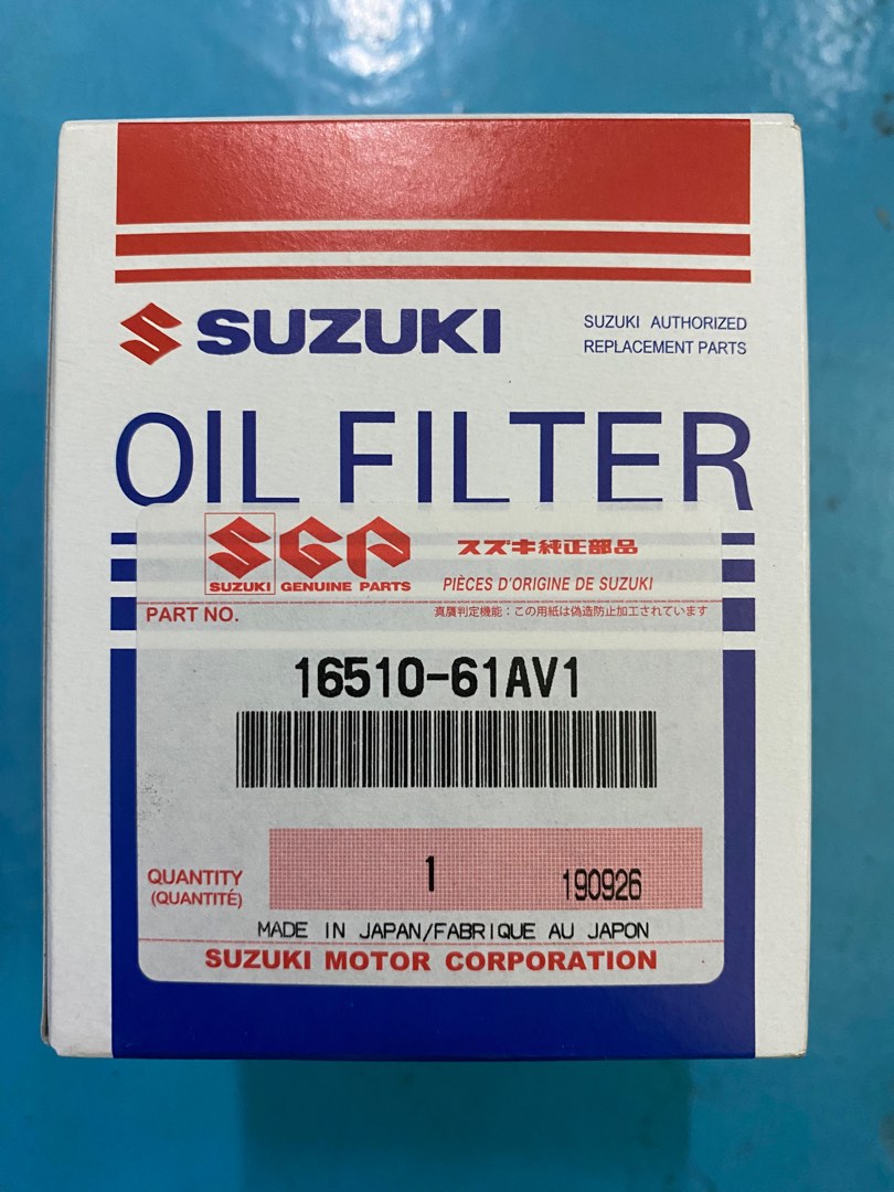 Suzuki Original Oil Filter, Car Accessories, Accessories on Carousell