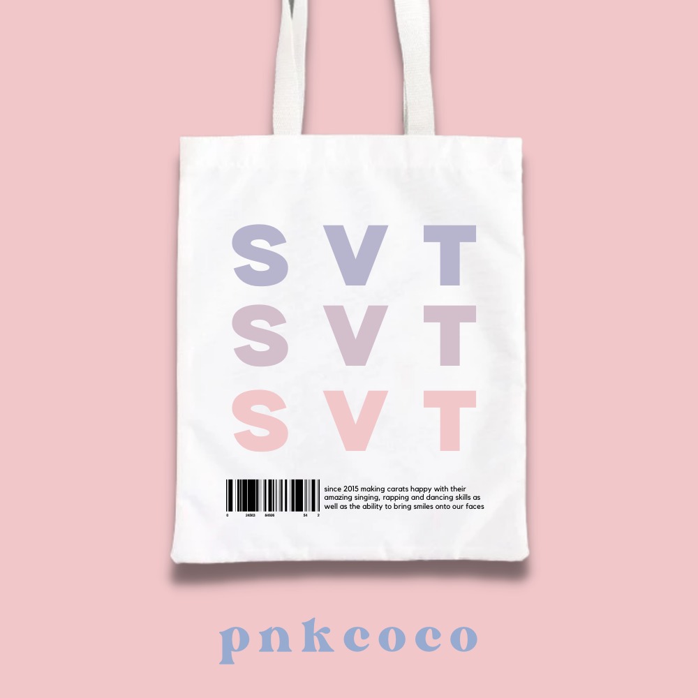 SVT Seventeen Canvas Tote Bag Kpop Merch Collection, Women's Fashion ...