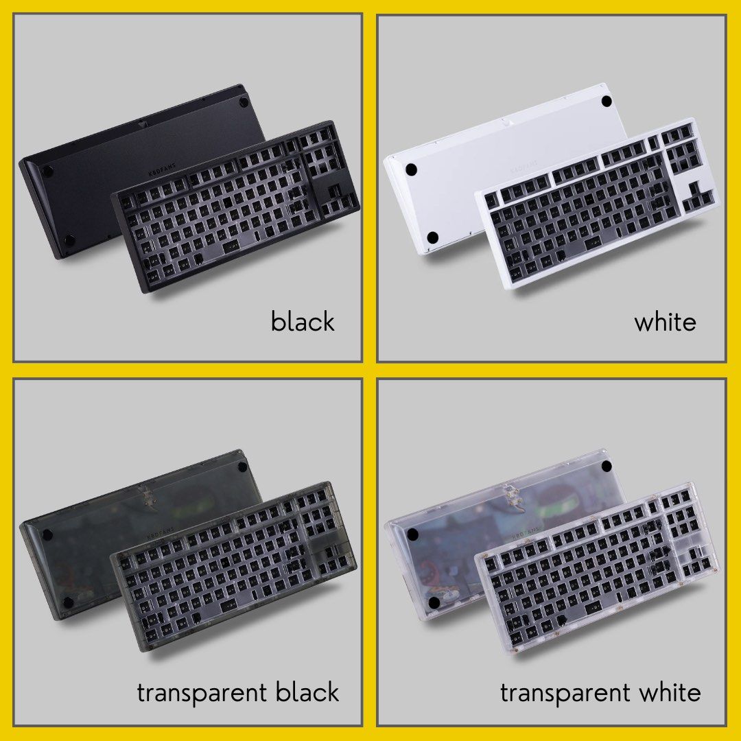 KBDfans Tiger Lite Hot-Swappable DIY TKL Mechanical Keyboard Kit / 80% Gasket Mounted Mechanical ...