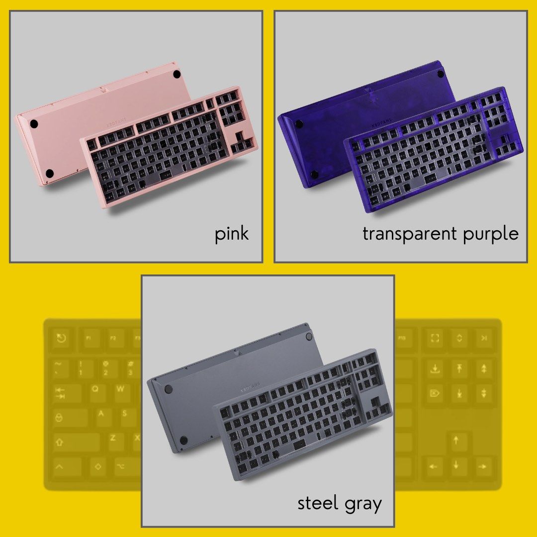KBDfans Tiger Lite Hot-Swappable DIY TKL Mechanical Keyboard Kit / 80% Gasket Mounted Mechanical ...