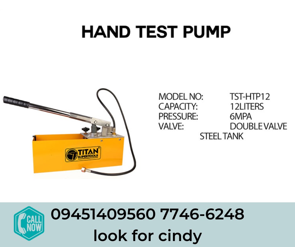 Titan Hand Test Pump 12L, Commercial & Industrial, Construction ...