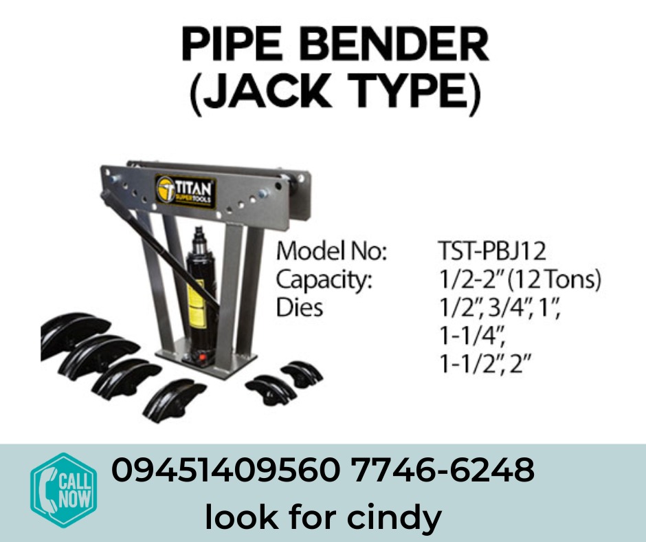 TITAN HYDRAULIC PIPE BENDER JACK TYPE 1/2"-2", Commercial & Industrial ...