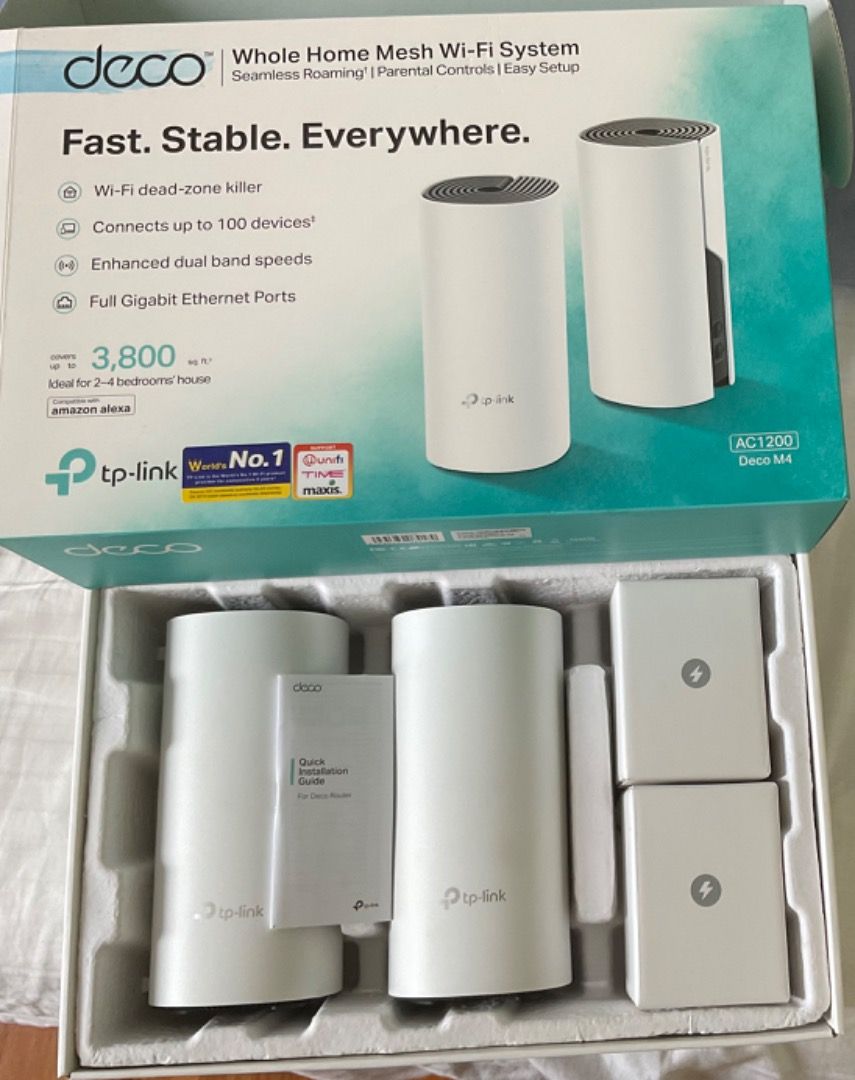 TP Link Deco M4 2 Pack AC1200 Whole Home Mesh WiFi System, Computers ...