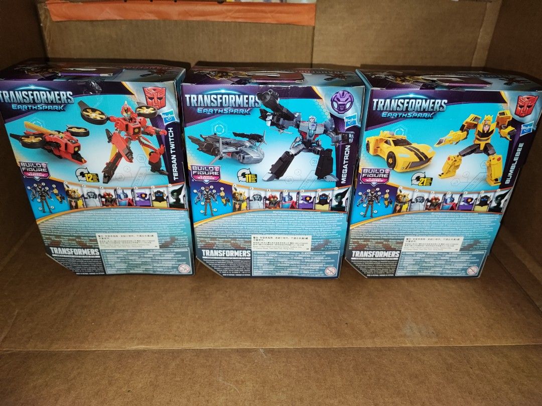 TRANSFORMERS EARTHSPARK BUILD A FIGURE TERRAN TWITCH + MEGATRON ...