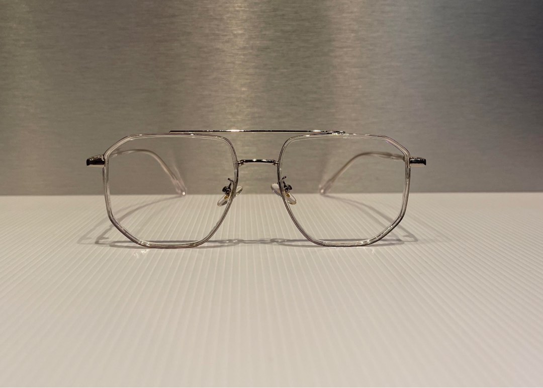 Transparent aviator eyeglasses with nosepads, Women's Fashion, Watches ...